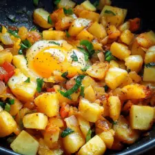 Potato Hash with Eggs - Good Eats Home