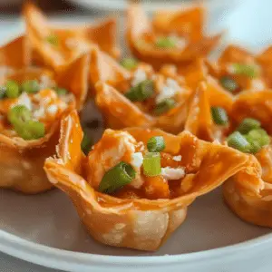 Buffalo Chicken Wonton Cups - Good Eats Home