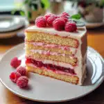 Vanilla Layer Cake with Raspberry Jam - Good Eats Home