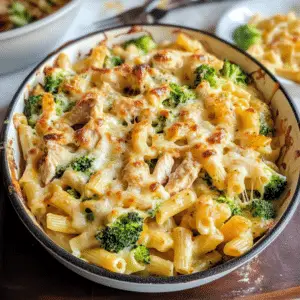 Cheesy Broccoli Chicken Pasta Bake - Good Eats Home