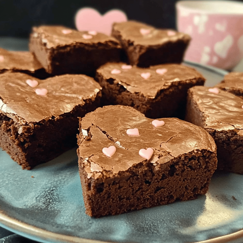 Heart-Shaped Fudge Brownies - Good Eats Home